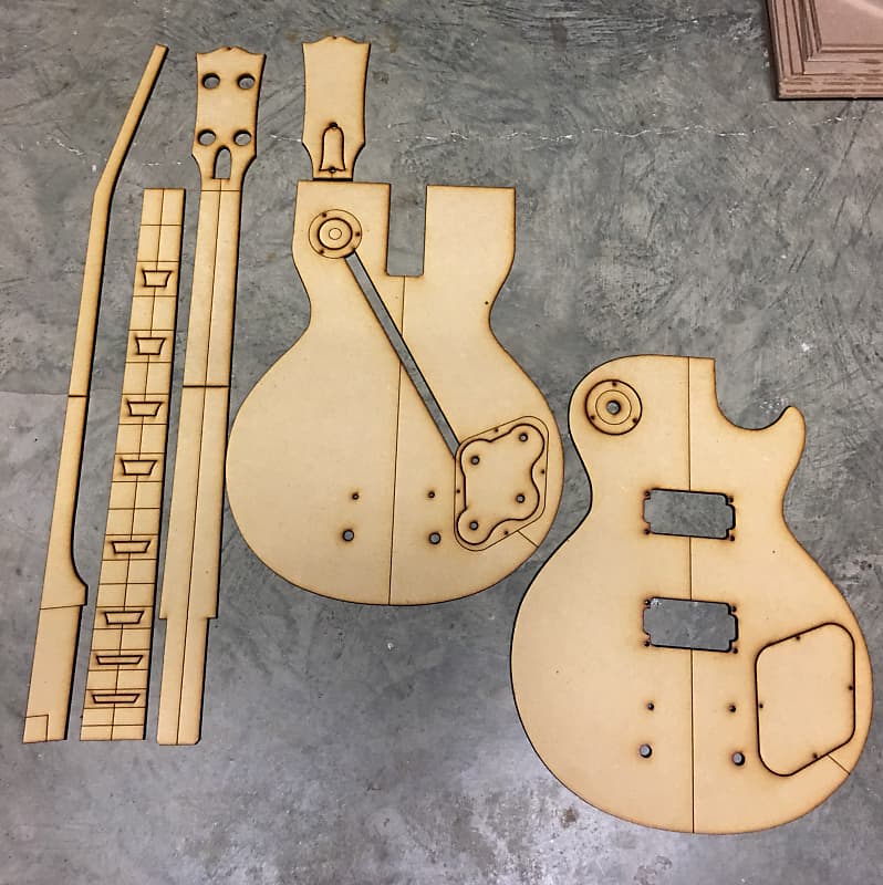 Guitar Building Templates Les Paul Bass Template | Reverb