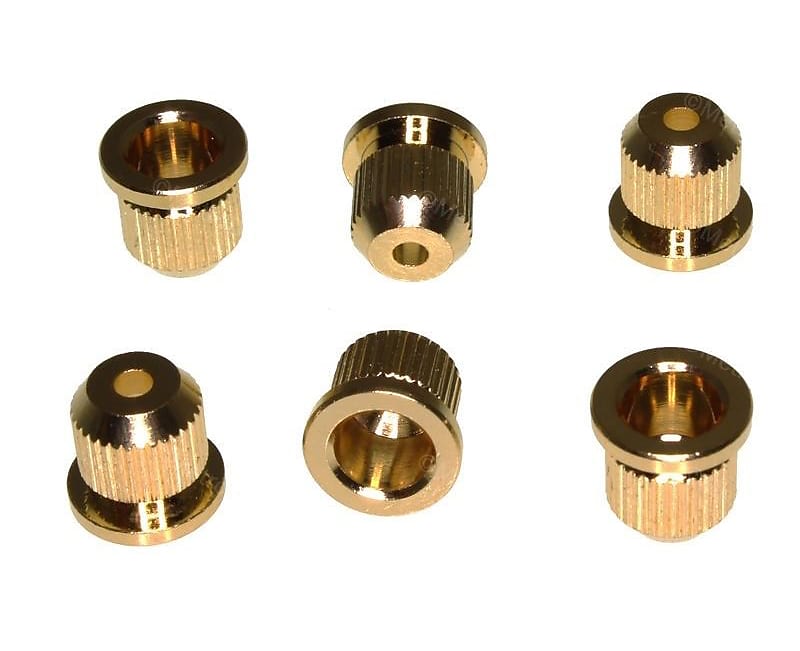6-Pack String Ferrule Gold 5/16" Inch Rear for US Fender | Reverb