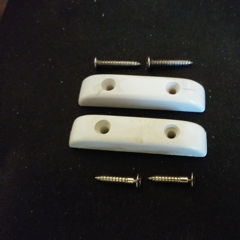 2 White Bass Thumb Rests with Screws | Reverb