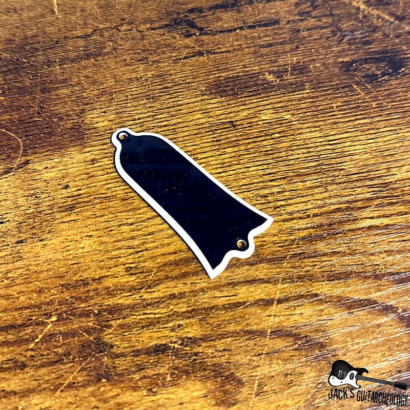 Gibson Truss Rod Cover 2 Ply (2020s - Black w White Bevel) | Reverb