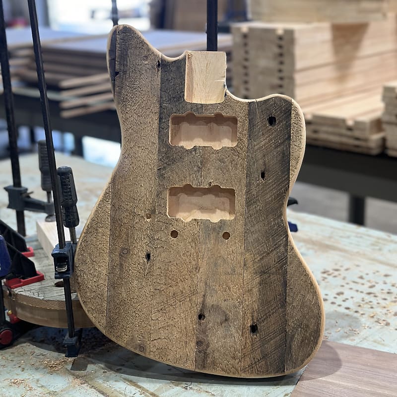 SHC - jazzmaster style - globe grain elevator old growth pine | Reverb