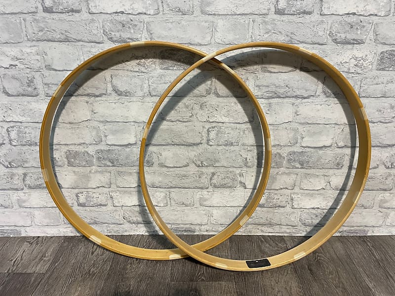 Pearl Bass Drum 22” Wooden Hoops Rims Hardware Tension #IJ26 | Reverb