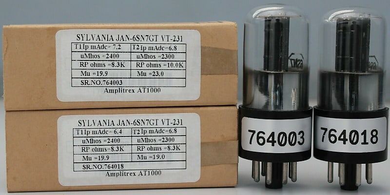 1MP JAN CHS 6SN7GT VT231 Sylvania 2 Hole Plate BAD BOY | Reverb