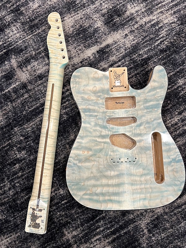 Warmoth Custom Telecaster “Island Blue” PRS STYLE | Reverb