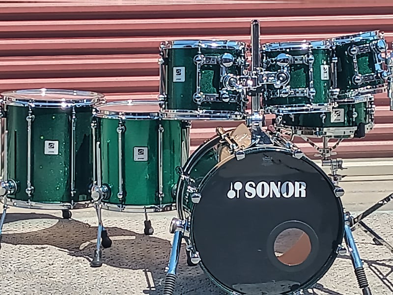Sonor Designer 90s-10s - Green Sparkle | Reverb