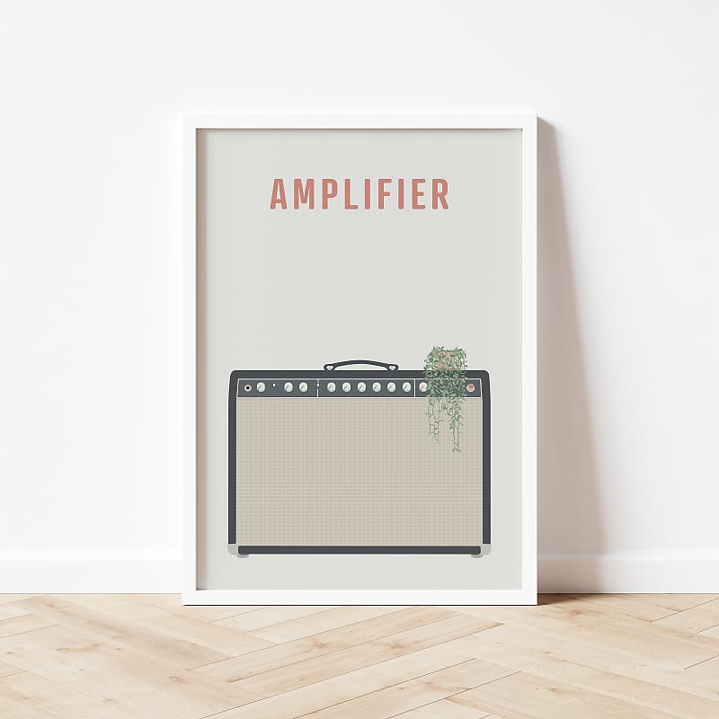 Amplifier Print - Retro Music Poster, Fender Amp Art, | Reverb