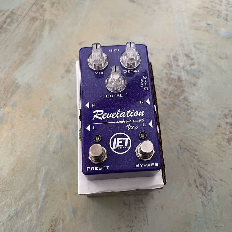 Jet Pedals Revelation Reverb V2 - Midi - Purple Sparkle - | Reverb