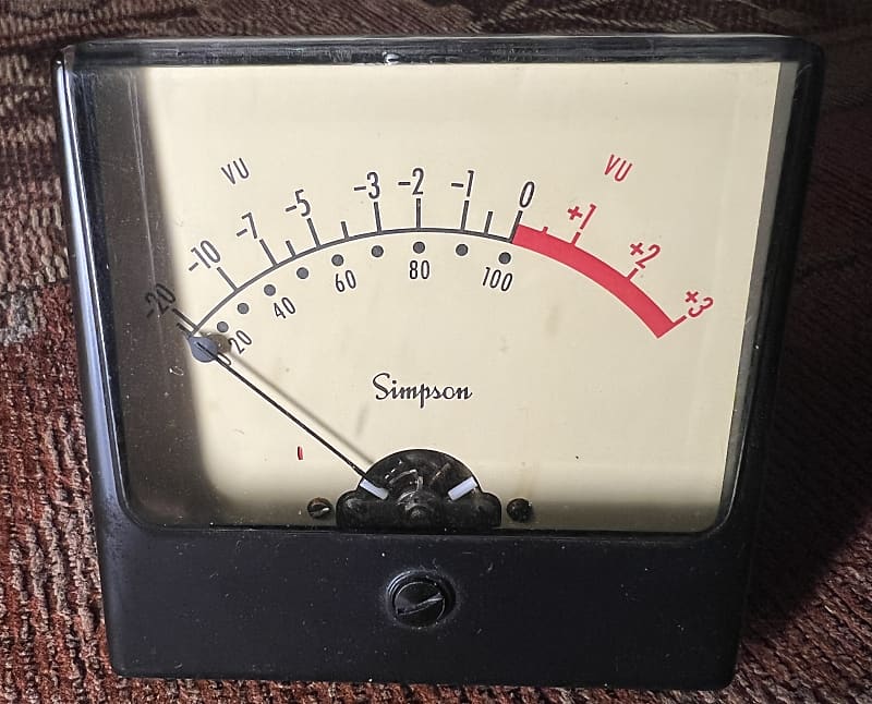 Simpson VU Meter-Untested 3.25” X 3.25” | Reverb
