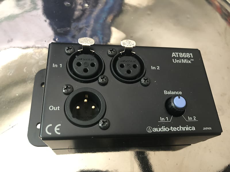 Audio-Technica AT8681 Unimix 2-1 Microphone Combiner Mixer | Reverb