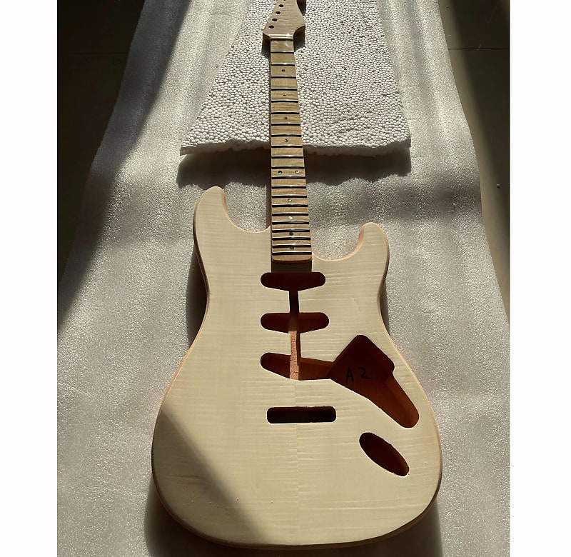 Unfinished Stratocaster Strat Style Guitar Mahogany Body with | Reverb