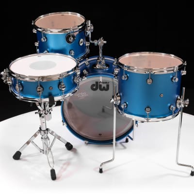 DW Design Series 4pc Frequent Flyer Kit - Aqua Metallic | Reverb