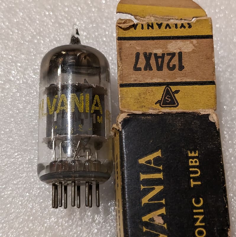 12AX7 One (1) Sylvania NIB NOS Testing Tube Gray Ladder | Reverb UK