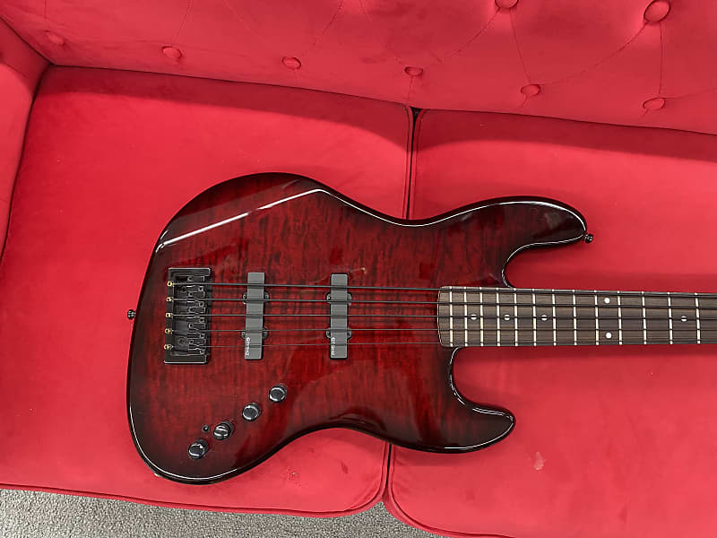Spector Coda Pro 5 Active Bass Guitar - Black Cherry Stain | Reverb