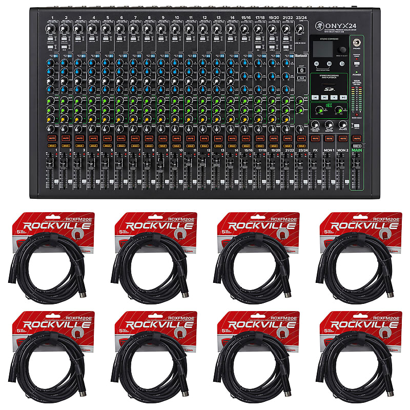 Mackie ONYX24 24-Channel Mixer USB/Bluetooth+Audio Technica | Reverb