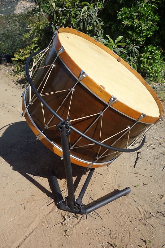 Ludwig Concert Bass Drum ~1930s ~with Stand Reverb