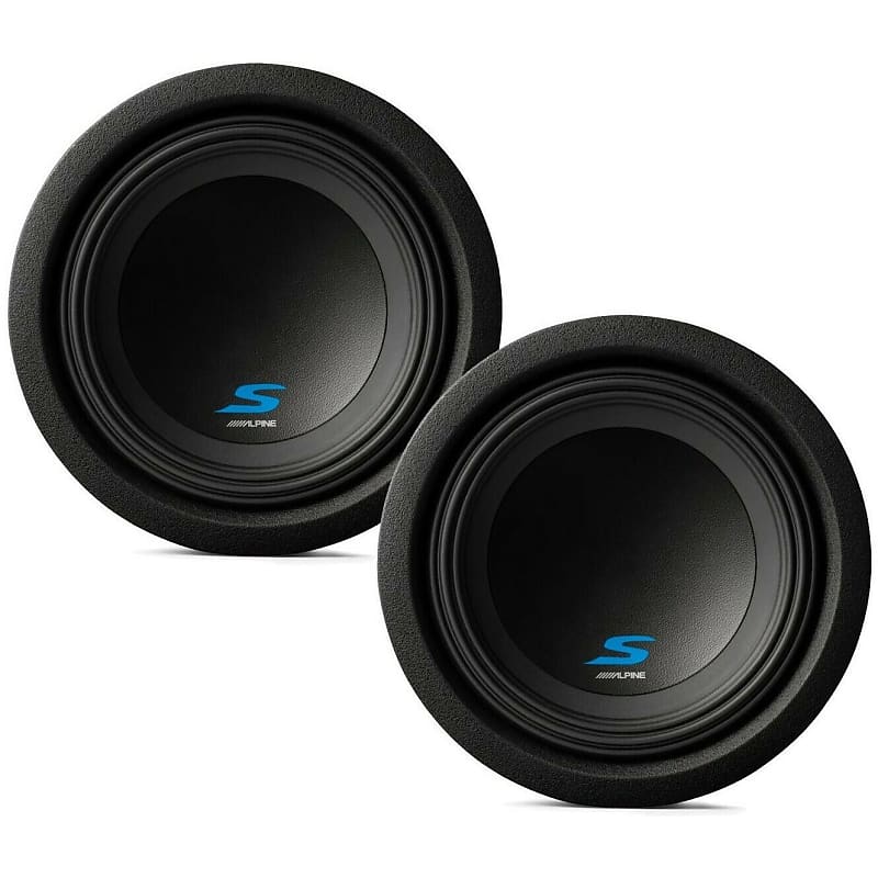 2 Alpine S-W8D2 Car Subwoofers 900W Max (300W RMS) 8" | Reverb