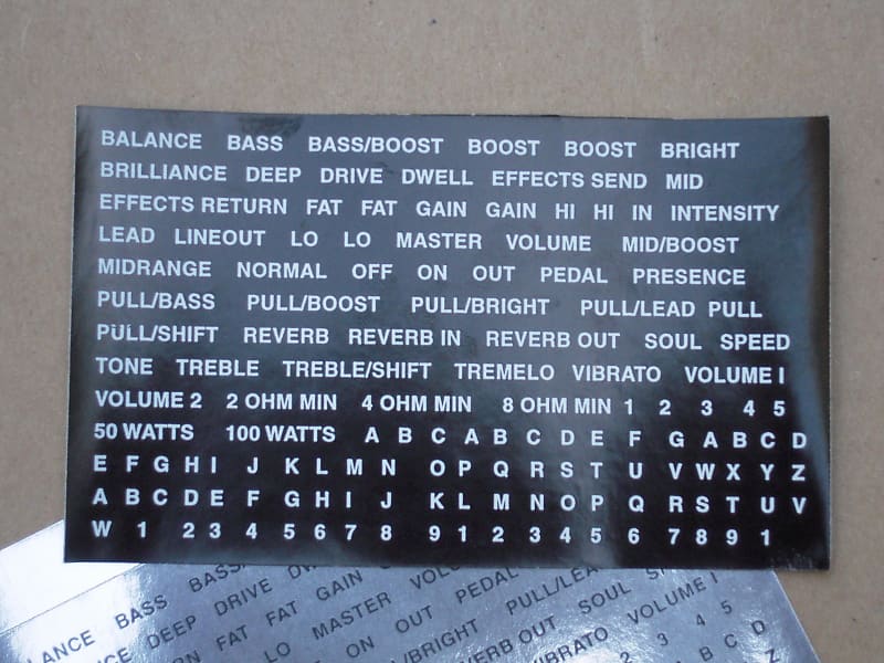 Amp Project and Mod Labels | Reverb