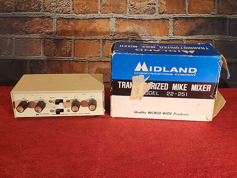 Midland 22-251 Transistorized Mike Mixer w/ Original Box | Reverb