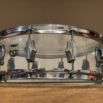 90's Fibes Crystalite SFT 5.5x14 Clear Acrylic Snare Drum | Reverb