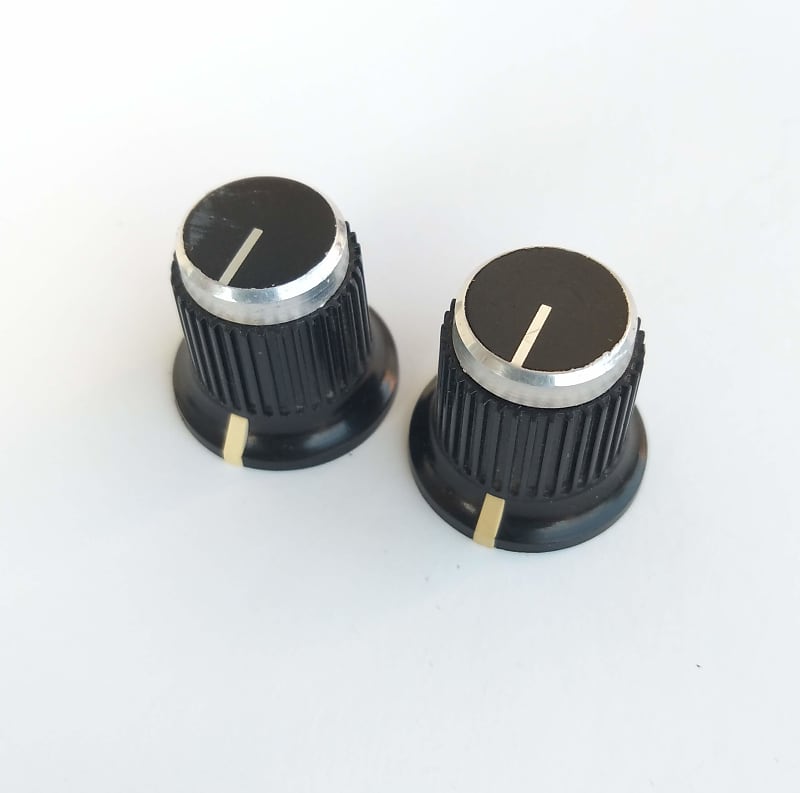 Pair of Original Peavey Knobs for Silver Stripe amps Bandit | Reverb