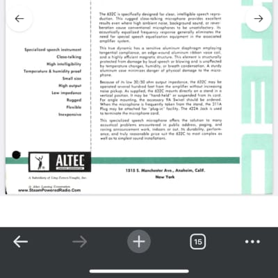 Altec 632-c Salt Shaker Mic 1940’s Original Box! | Reverb