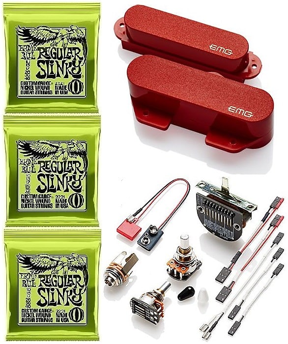 EMG TC SET RED 2 TELE PICKUPS FTC & RTC ACTIVE SOLDERLESS | Reverb