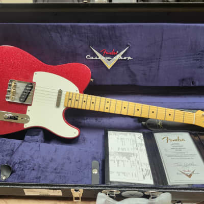 Crook Telecaster 2014 White Sparkle w/ Pinstripe | Reverb