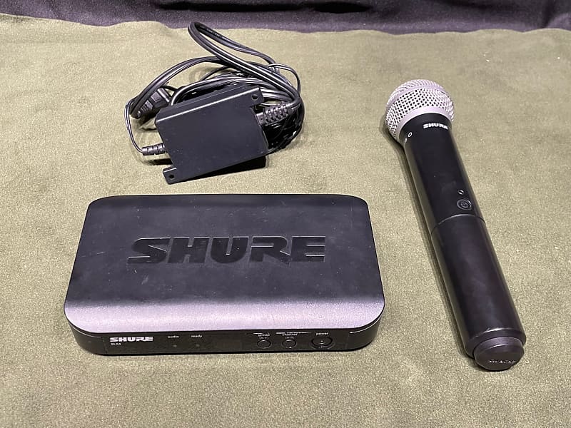 Shure BLX4 Receiver with PG58 Wireless Handheld Microphone | Reverb