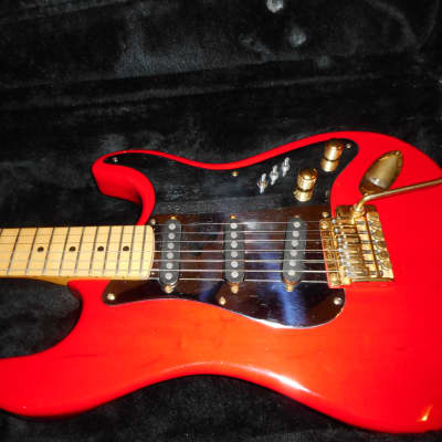 Schecter ST-1 Dream Machine 1983- Trans Red w/matching | Reverb