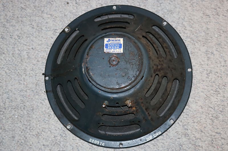 Vintage 1963 Jensen C12P 12" Speaker 8 Ohm - Needs Recone | Reverb