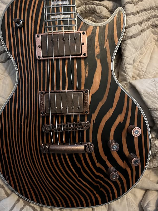 LP Custom Style Zebrawood - with Case | Reverb