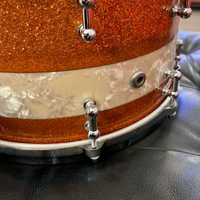 Truth Custom Drums 14x8 Maple snare Drum - Orange glass | Reverb