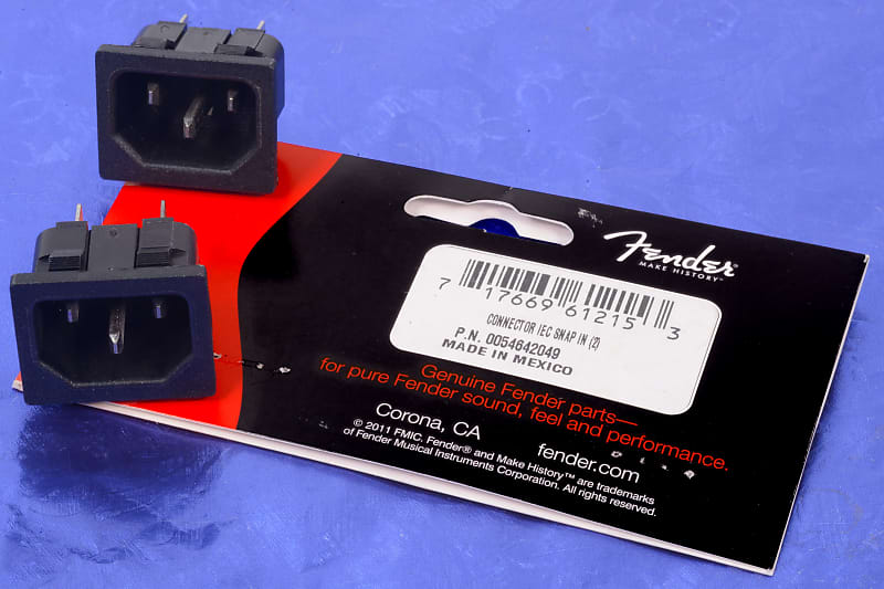 Fender IEC Connectors For AC Push In Type Grounded X2, | Reverb