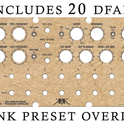 Moog DFAM Blank Patch / Preset Overlay Set ( Pack of 20 ) | Reverb
