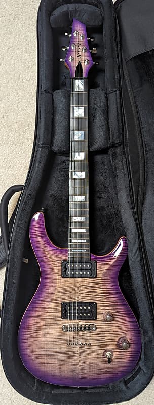 Kiesel CT6 - Translucent Purple California Burst Flame Top - | Reverb