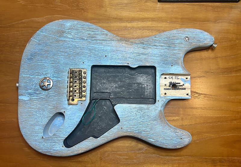 Custom Barncaster Body - Light Blue Relic | Reverb