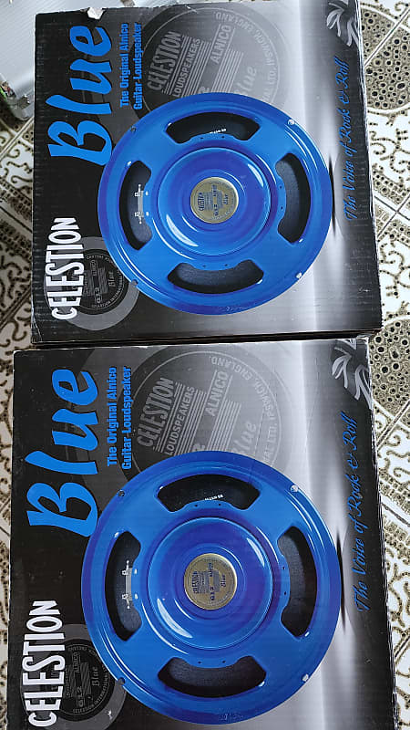 2 Celestion alnico blue speakers 8 0hm 12 inch | Reverb UK