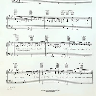USED Sheet Music - Two Hearts - Jonathan Pierce | Reverb