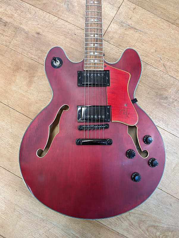 Michael Kelly Deuce Solitaire Semi-Hollow - Satin Red | Reverb