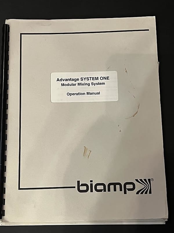 Biamp Advantage SYSTEM ONE Modular Mixing System Operation | Reverb