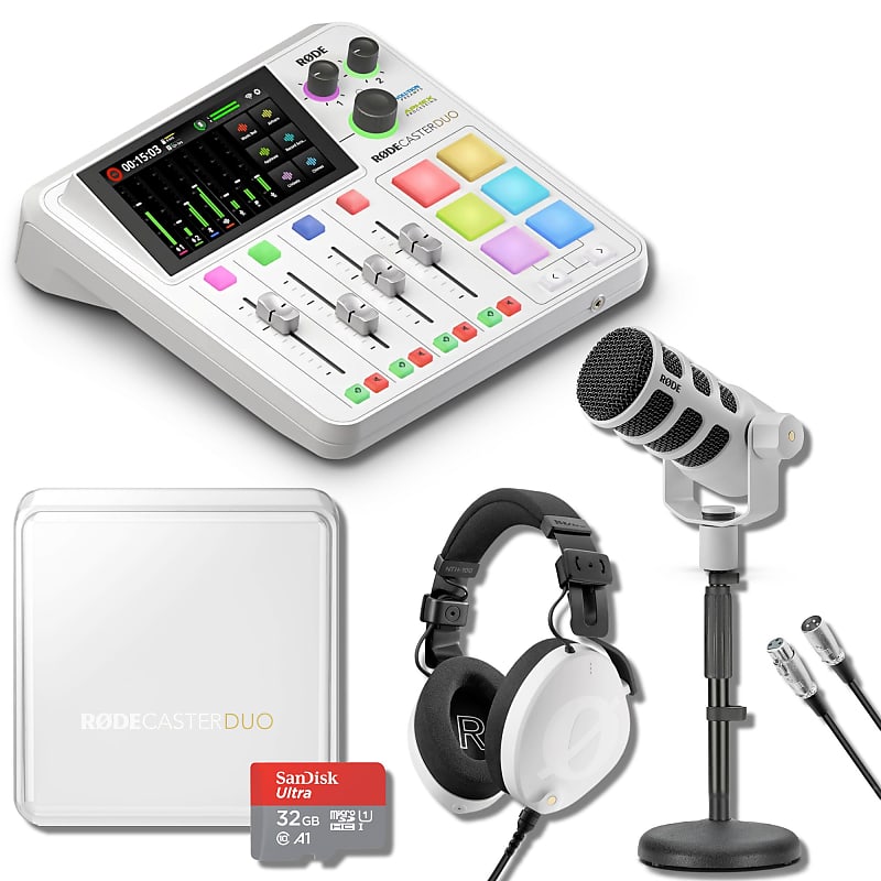 Rode RODECaster Duo Streaming Mixer (White) with White Rode | Reverb