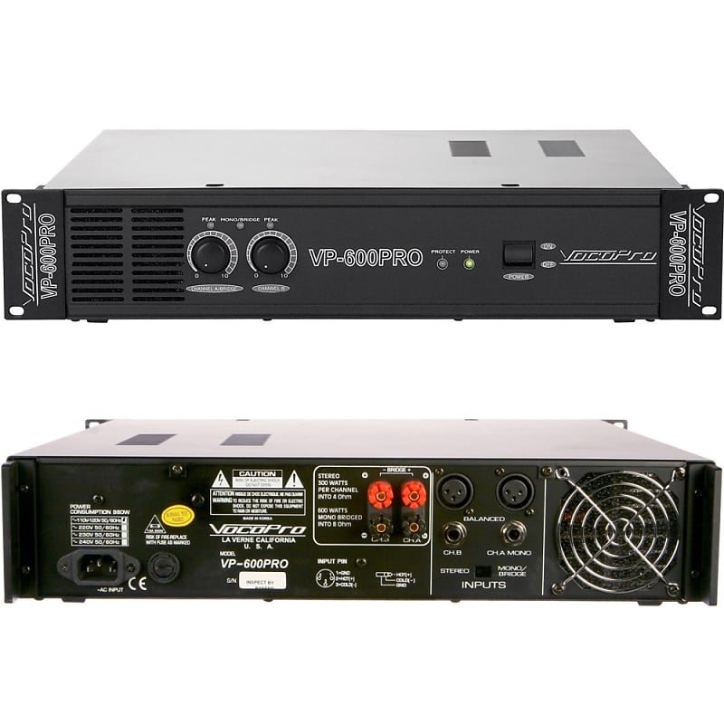 VOCOPRO VP-600 PRO Rackmount Power Amp | Reverb