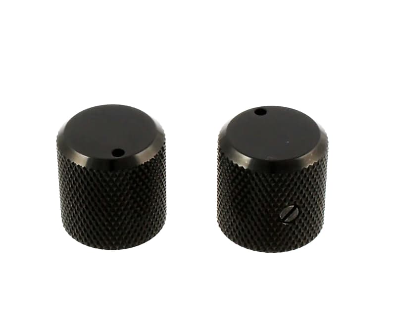 Allparts Black Metal Knobs - 2 Pack | Reverb
