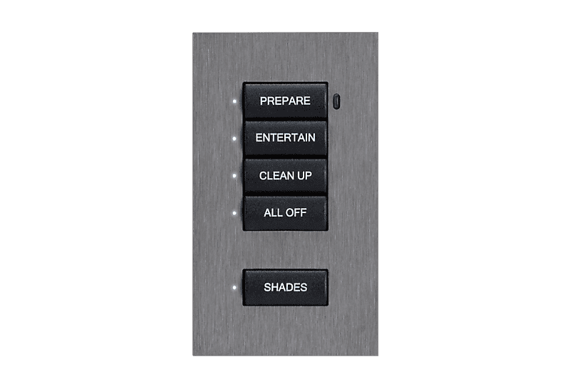 Crestron CBF-FP-ASCENT-4/1BTN-SAT/NKL Ascent® Solid Metal | Reverb
