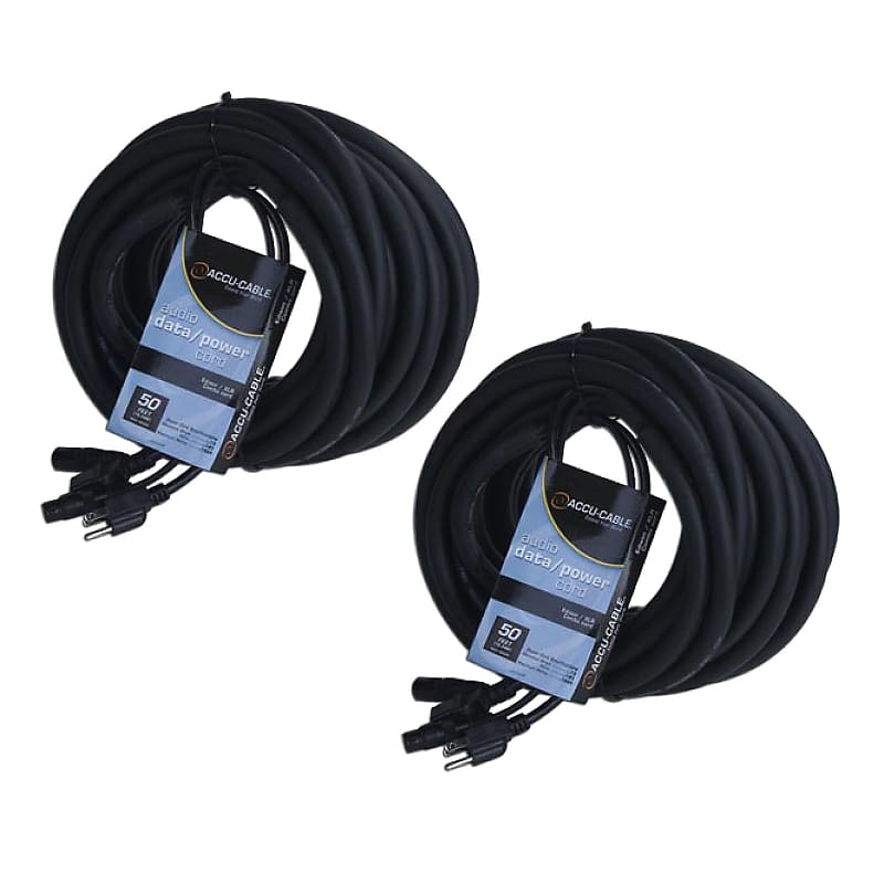 American Audio SKAC50 50FT XLR/IEC Combo Cables 2 pc | Reverb