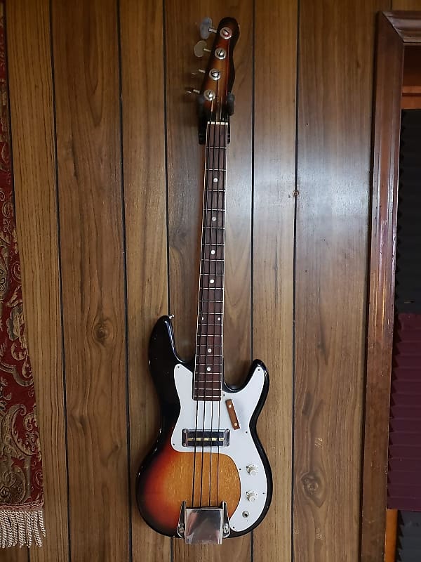 Vintage Made in Japan Bass Guitar with Gold Foil Pickup | Reverb