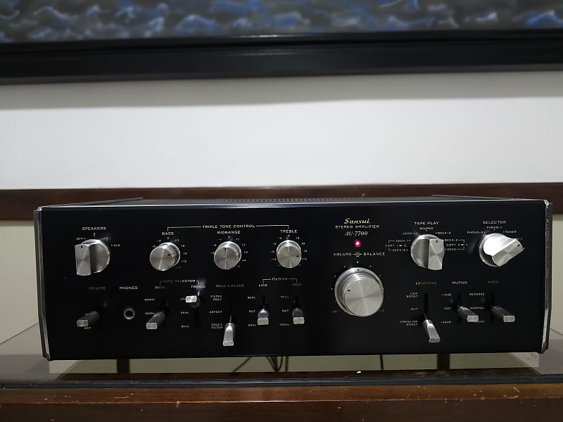 Sansui Au-7700 Stereo Amplifier Good Condition Reccaped | Reverb