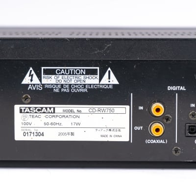 TASCAM CD-RW750 CD-R/CD-RW Recorder & Rewriter | Reverb France