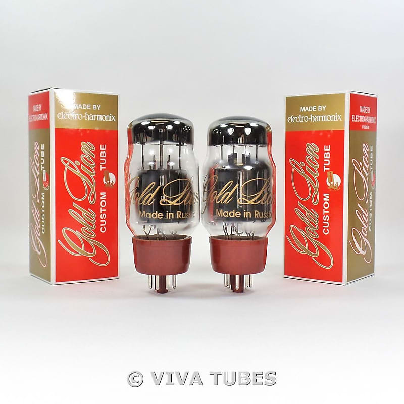New Matched Pair (2) Genalex Gold Lion KT66 Reissue Vacuum | Reverb