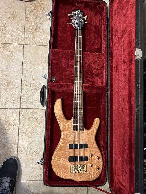KSD Burner Deluxe 5 string bass natural w HSC a beauty | Reverb